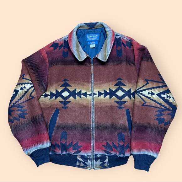 Pendleton | Jackets & Coats | Vintage 99s Pendleton Wool Jacket Large Aztec Western Native ...